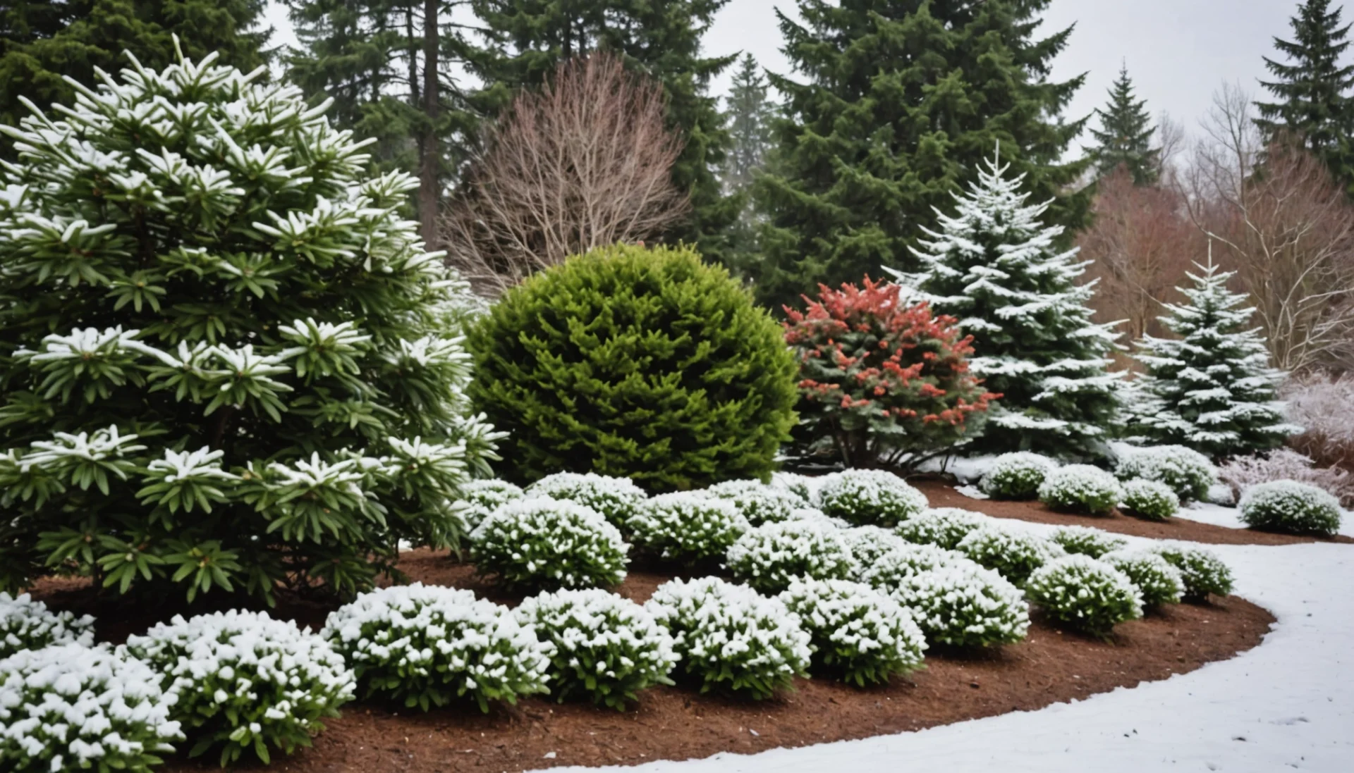 Arbustes à fleurs résistants: Joli jardin en hiver
